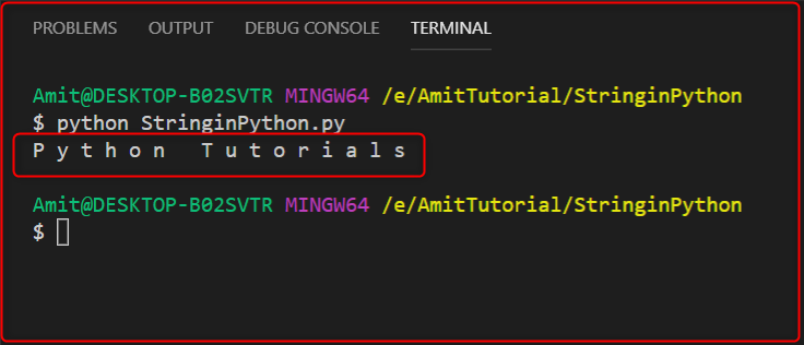Operation on string in Python - Dot Net Techpoint