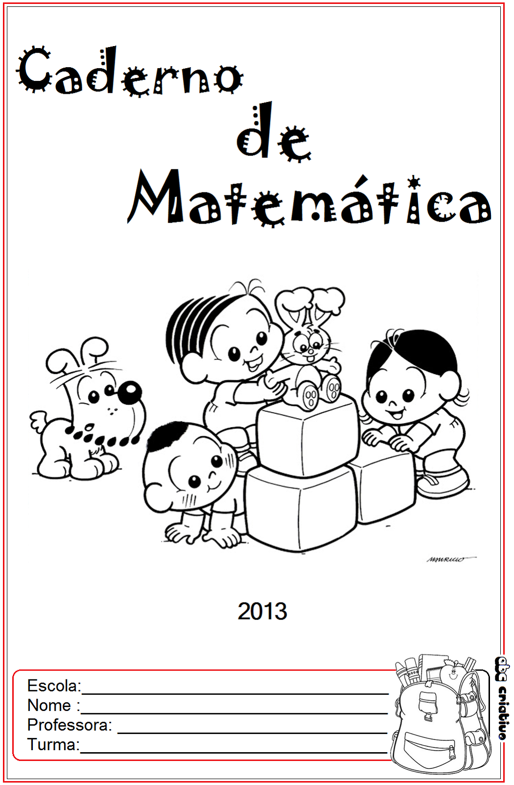 Capas para caderno de matemática - Artes e Mimos Diy