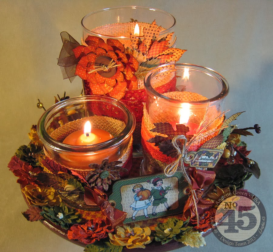 Fall Centerpiece with Graphic 45 Steampunk Spells