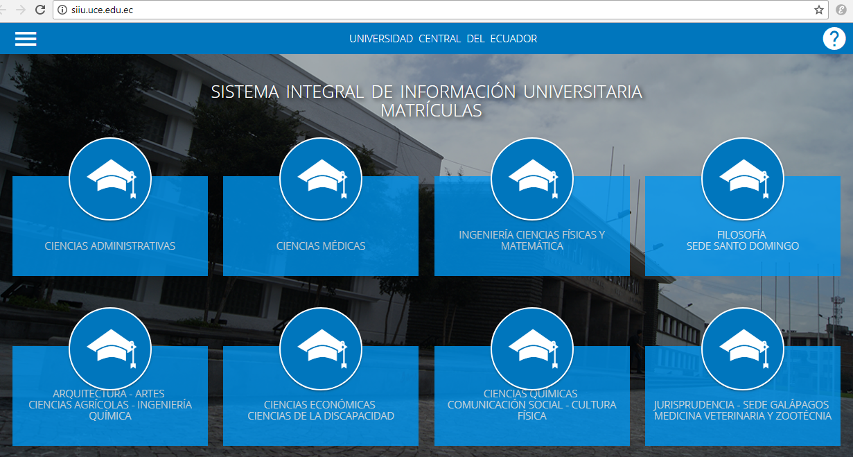 UCE Facultad de Ingeniería y Ciencias Aplicadas: Ingreso al Sistema ...