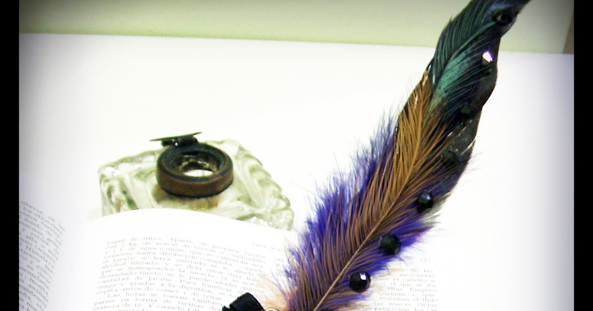 REDECORATE CON LOLA GODOY: PLUMA DE ESCRITURA REDECORADA, PIUMA DI ...