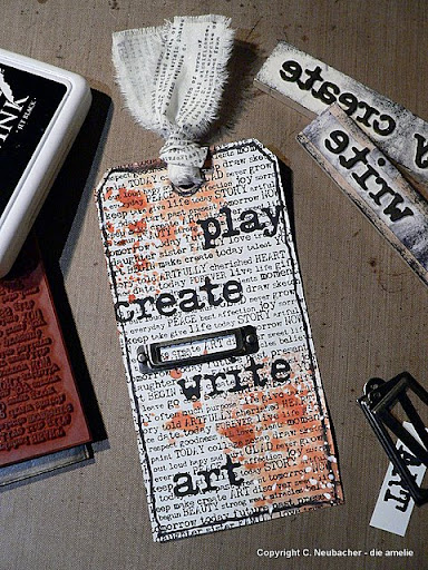 Von Pappe II: More word stamps and a tag