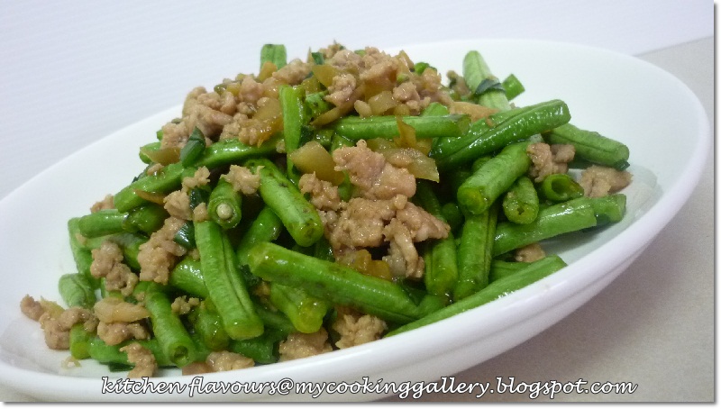 kitchen flavours: Double-Cooked Yard Long Beans
