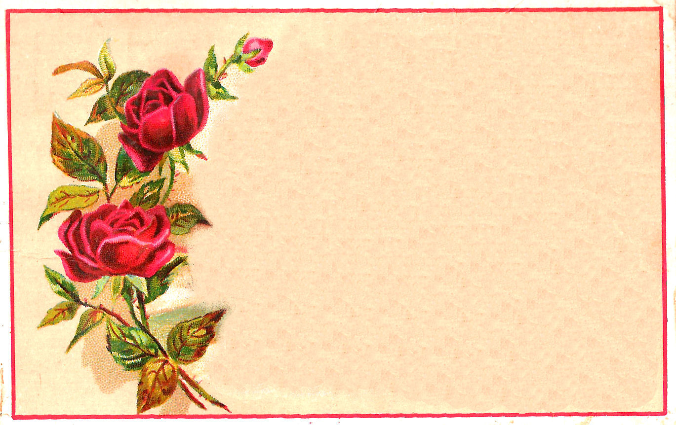 The Graphics Monarch: Printables Red Rose Blank Label Design Flower