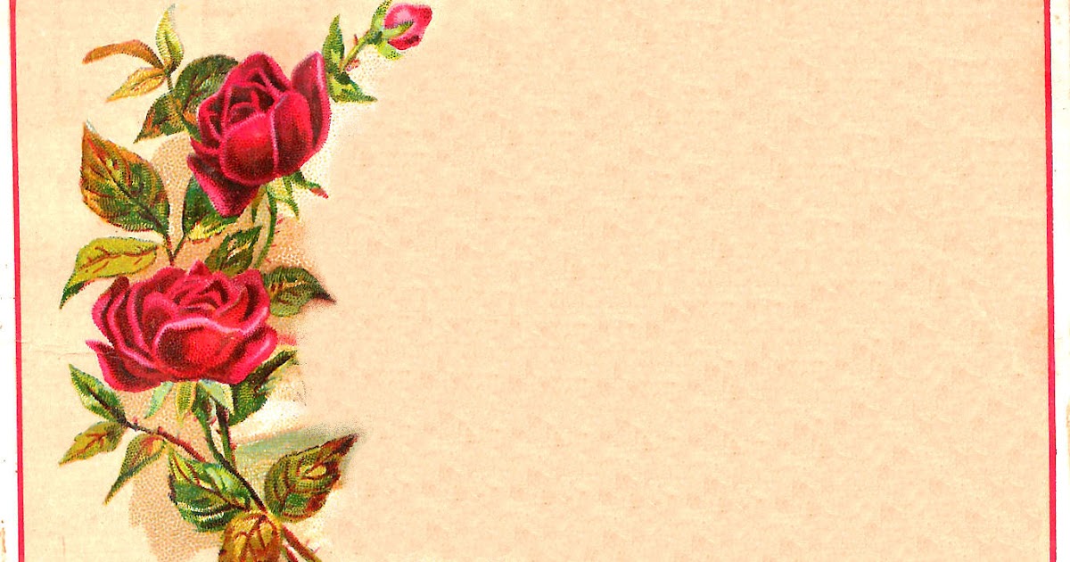 The Graphics Monarch: Printables Red Rose Blank Label Design Flower