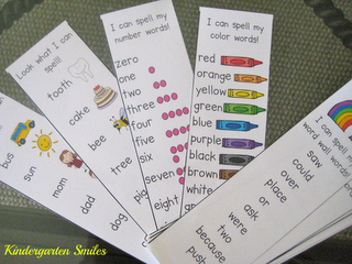 Kindergarten Smiles: Back to School Blog Hunt: Thematic Word Work Cards