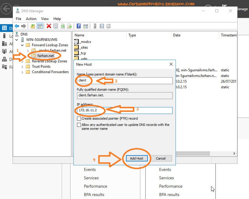 Cara konfigurasi Active Directory (Add Client Windows) Windows server ...