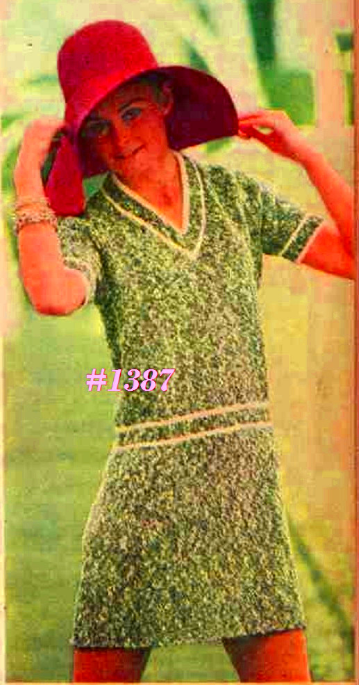 Miss Julia's Patterns: Free Pattern - 1968 Mod V Neck Mini Dress #1387