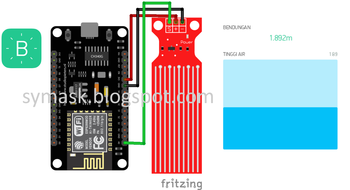 Nodemcu, Monitoring Ketinggian Air Dengan Blynk - Kresek Ireng Nodemcu, Monitoring Ketinggian Air Dengan Blynk - Kresek Ireng