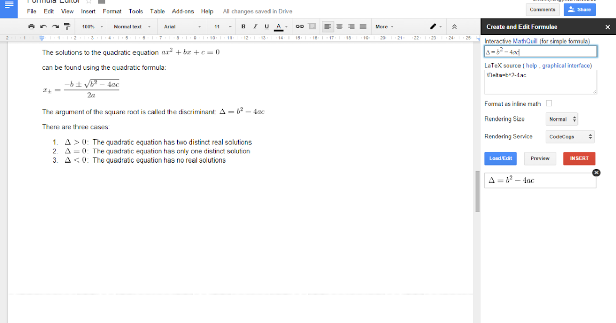 The Proceptual Divide Formula Editor For Google Docs