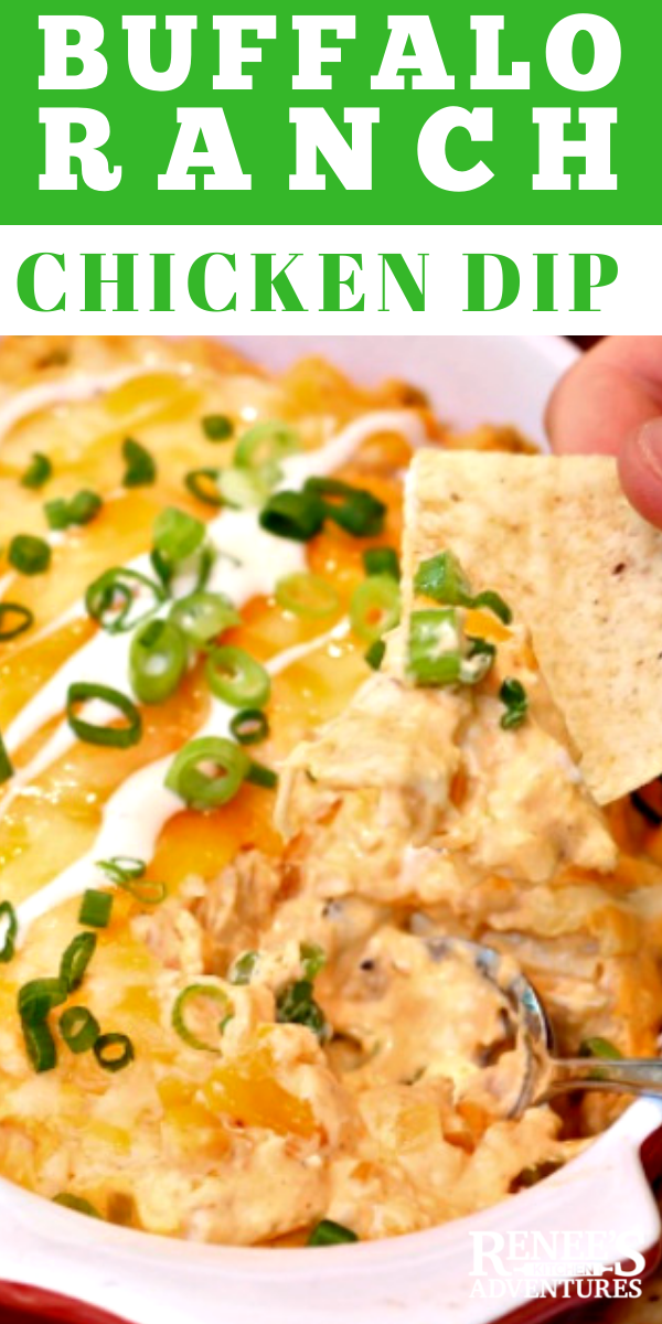 Creamy Ranch Buffalo Chicken Dip | Renee's Kitchen Adventures