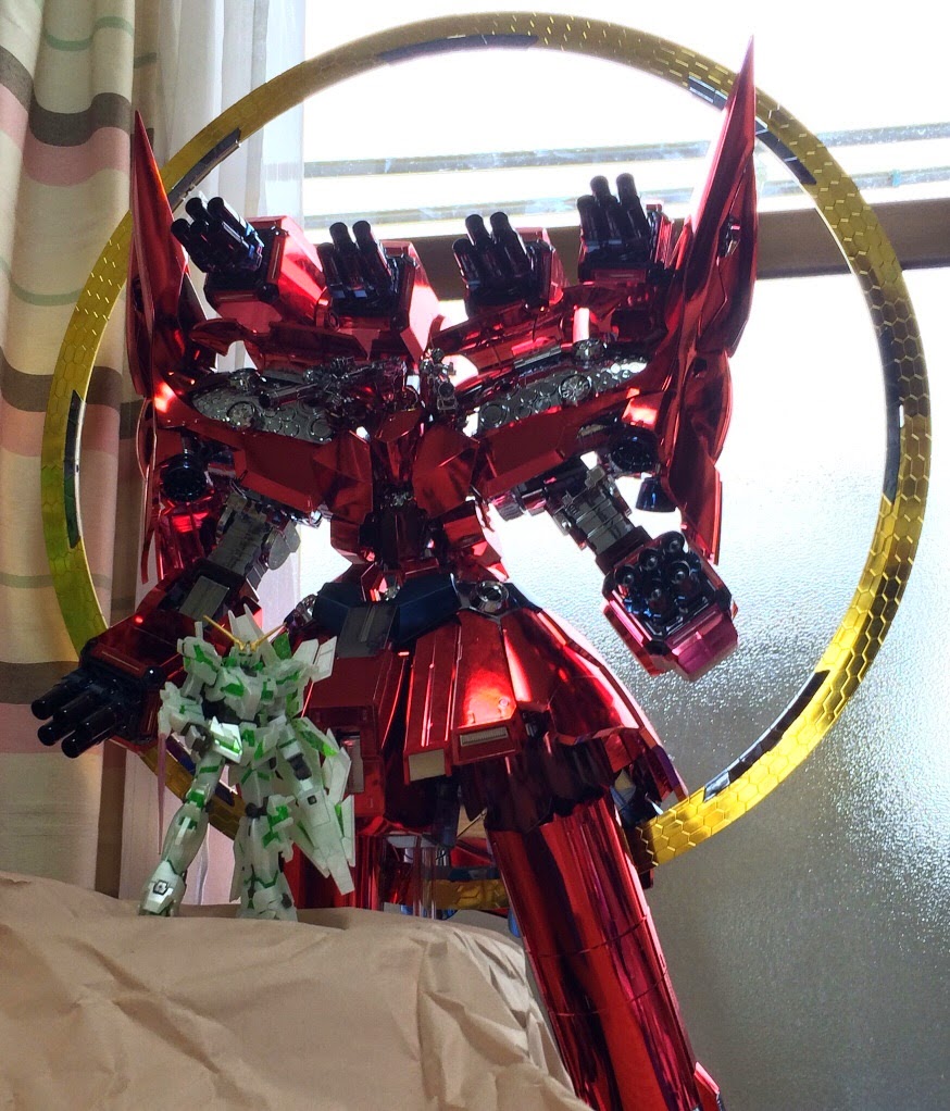 HGUC 1/144 Neo Zeong + Psycho Shard Chrome Plated Painted Build ...