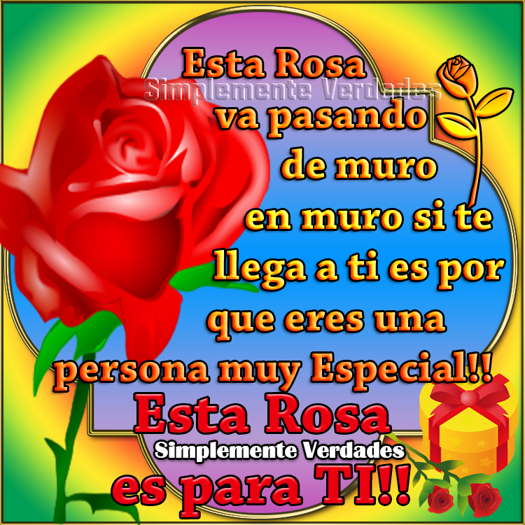 Simplemente Verdades CARTELES: Esta rosa es para ti