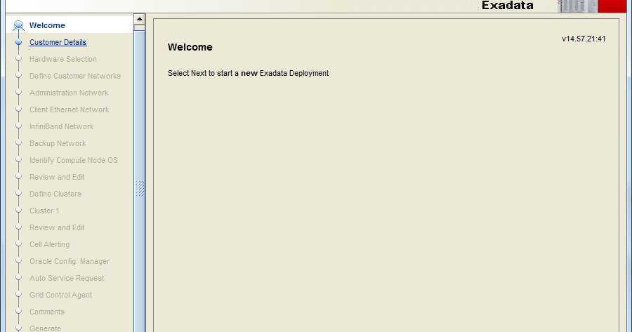 Exadata Data-Base Machine: Oracle Exadata Deployment Assistance (OEDA)