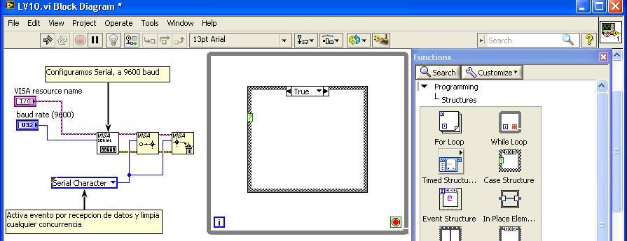 P2A Soluciones ElectroInformáticas: Tutorial 2 LabVIEW: Recepción Serial RS232