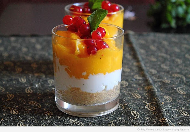 Verrine de cheesecake à la mangue - Amour De Cuisine