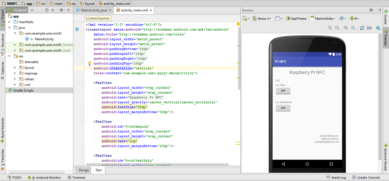 Jefferson Rivera: ANDROID NFC CON FIREBASE Y RASPBERRY PI