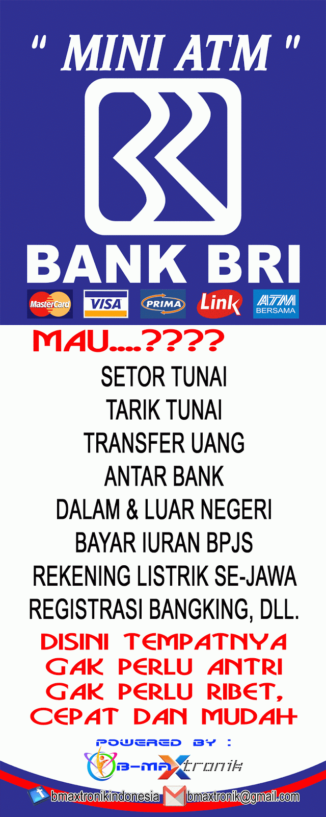 Bojong Pulsa Murah: Telah hadir..Mini ATM BRI..