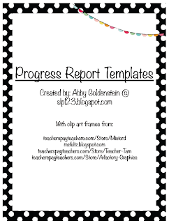 Schoolhouse Talk!: {FREEBIE} Progress Report Templates