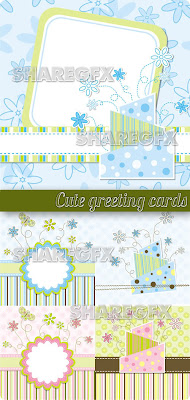 Cute Greeting Cards Vector - Adobe Plus
