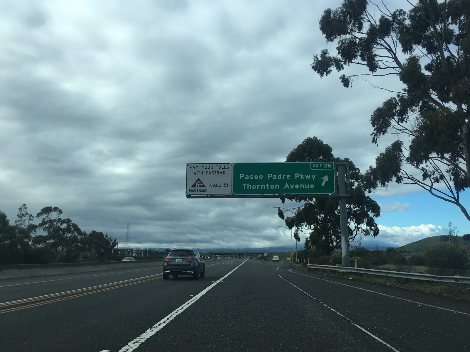 California State Route 84 west from Interstate 880 over the Dumbarton ...