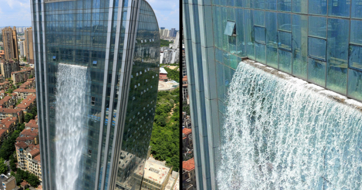 Mind-Blowing 350-Feet-Tall Waterfall Is Built On The Entire Side Of A ...