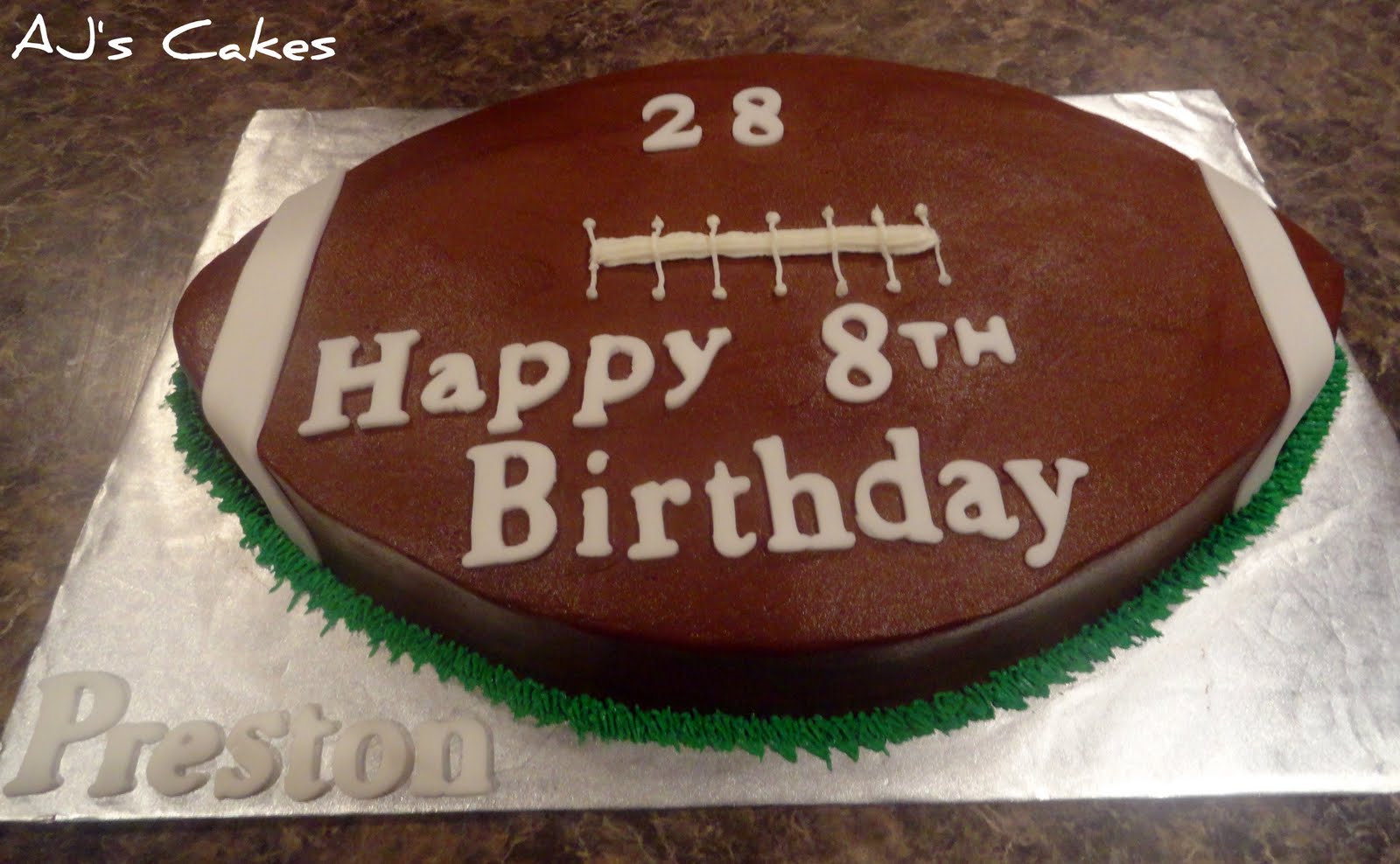 AJ's Cakes: Football Birthday Cake