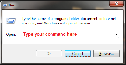 Windows run commands