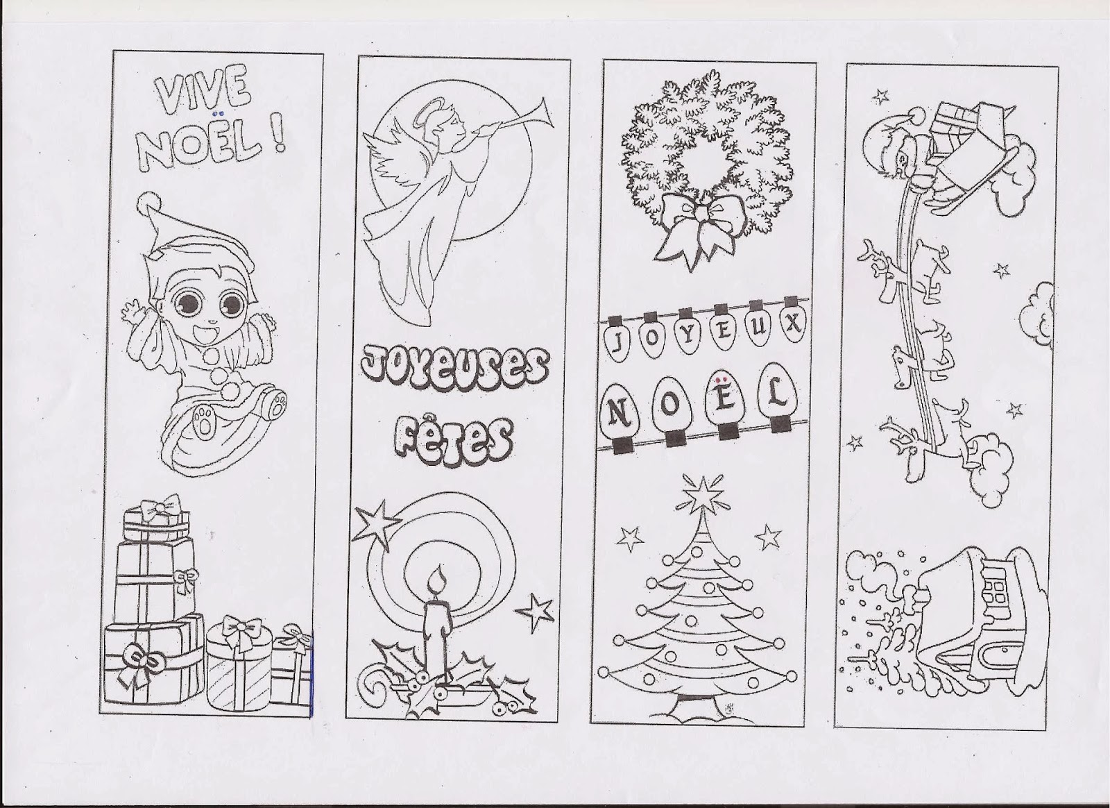 MON CAHIER SUR INTERNET: MARQUE-PAGES VOEUX DE NOËL!