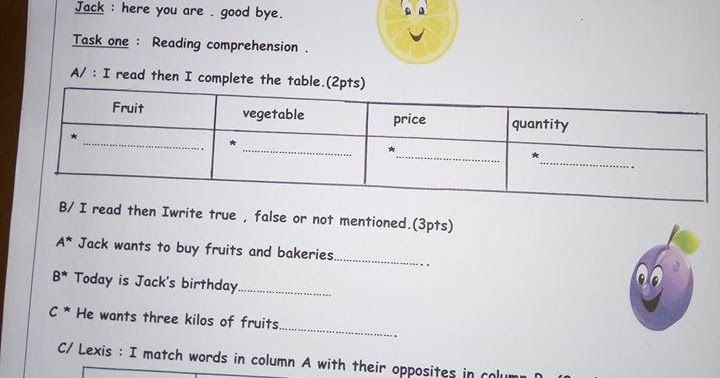 Second Term Test N°1 1AM