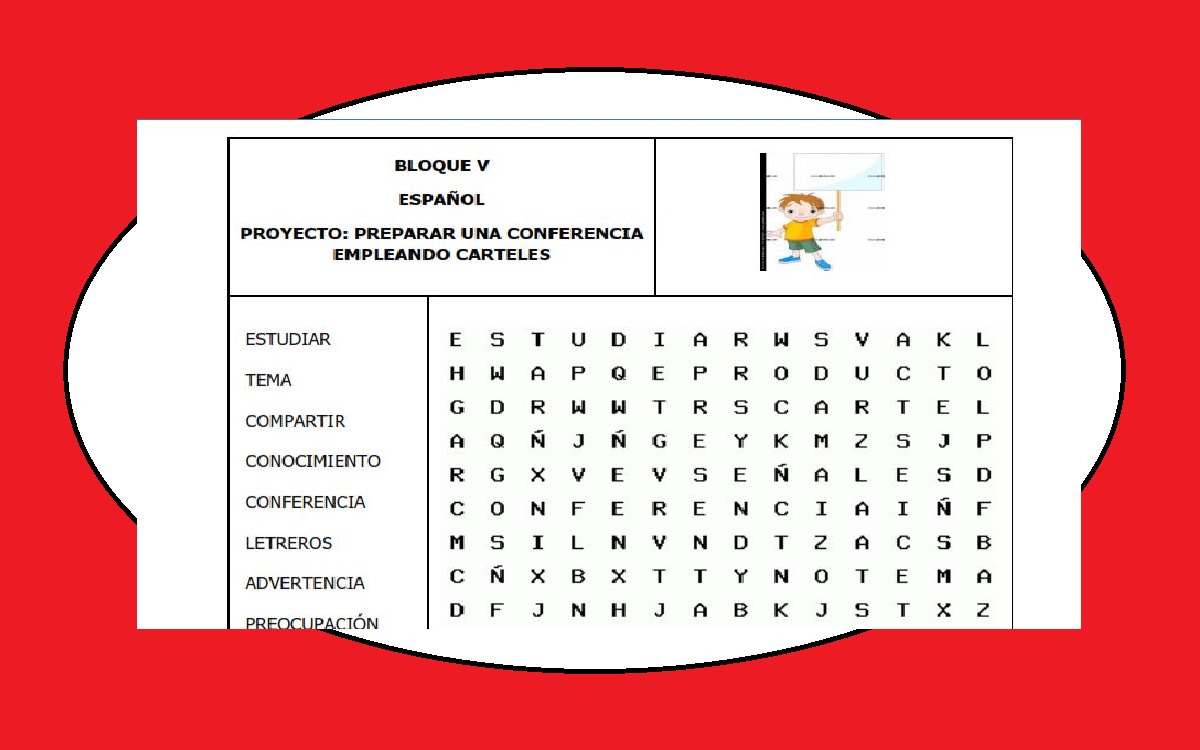 Sopas de Letras Didácticas para Primaria del Bloque 5 - Todos los Grados
