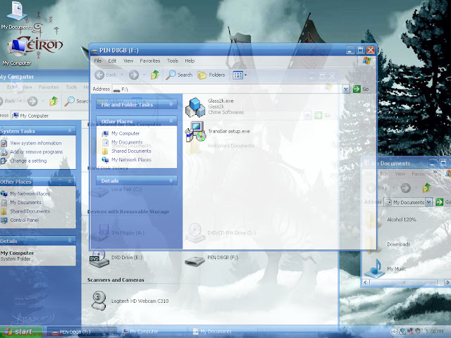 Make Windows XP transparent