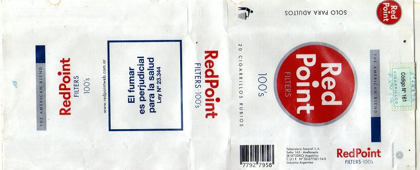 Marquillas de cigarrillos: Red Point 100