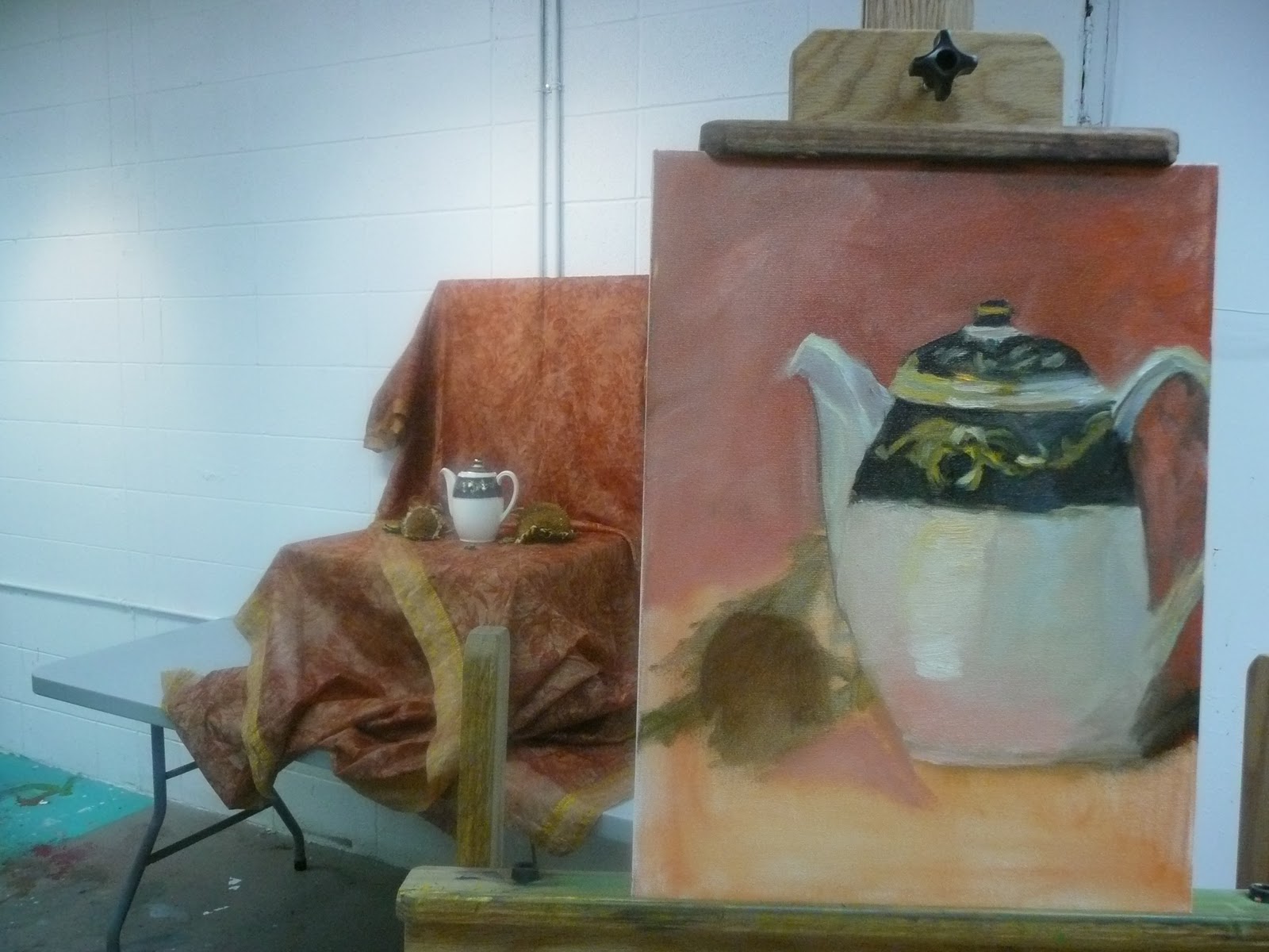 Karen Oliver's Painting Blog: Still life lesson on pattern