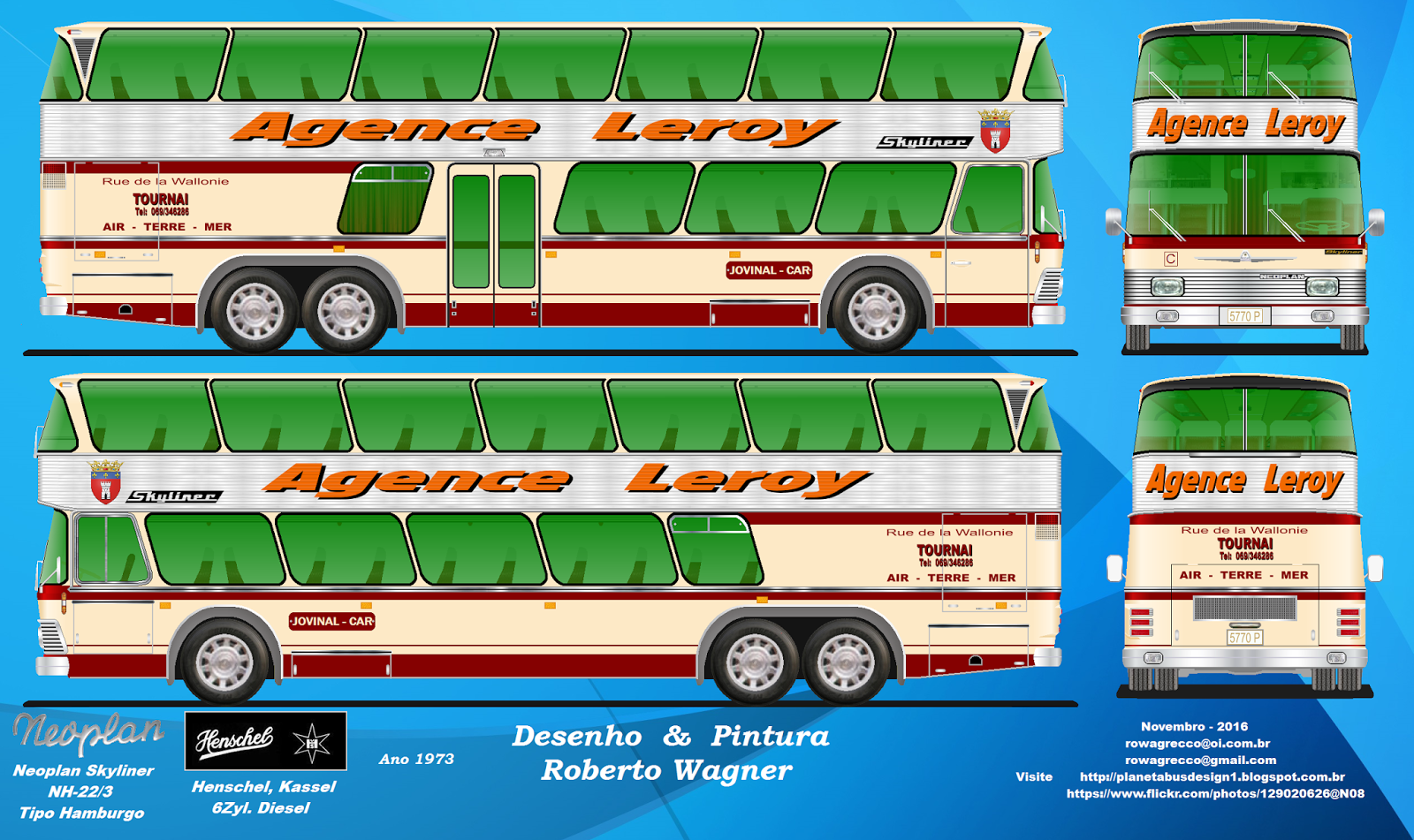 Planeta Bus Design: Voyages Leroy - Neoplan Skyliner NH-22