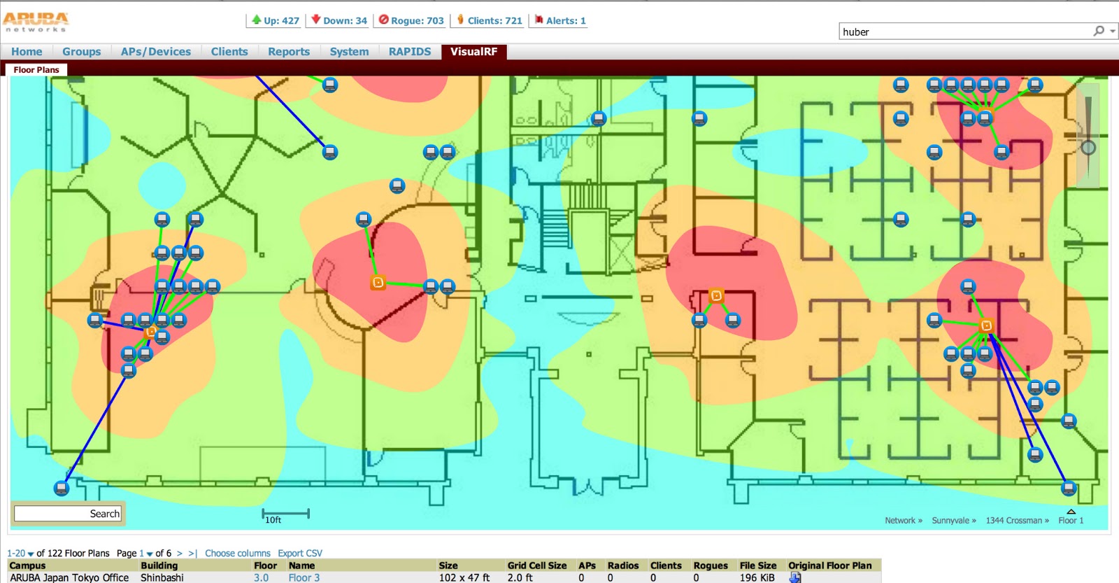 I ♥ WiFi: Aruba: VisualRF, AppRF and AirWave (Getting better all the ...