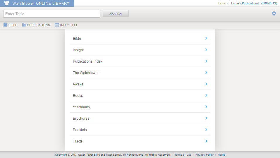 Watchtower Library Online (WOL)