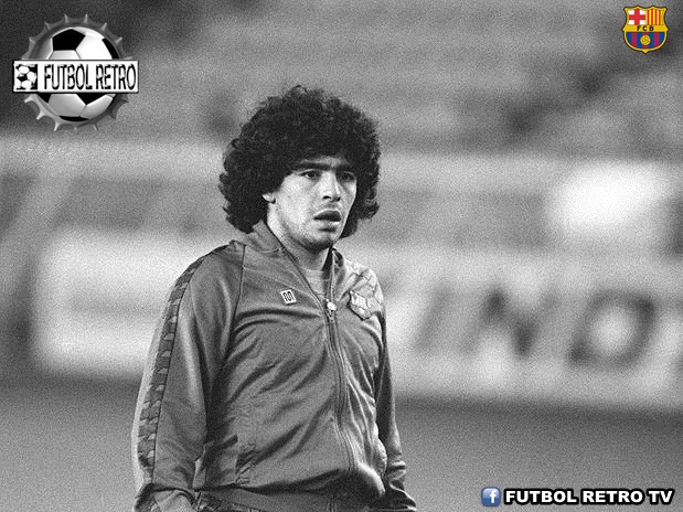 FUTBOL RETRO Banco de Imagenes: Maradona FC Barcelona