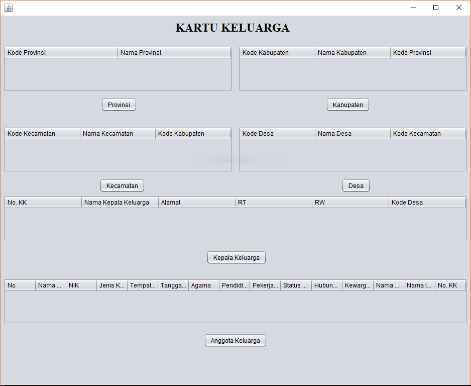 Membuat Form Kartu Keluarga