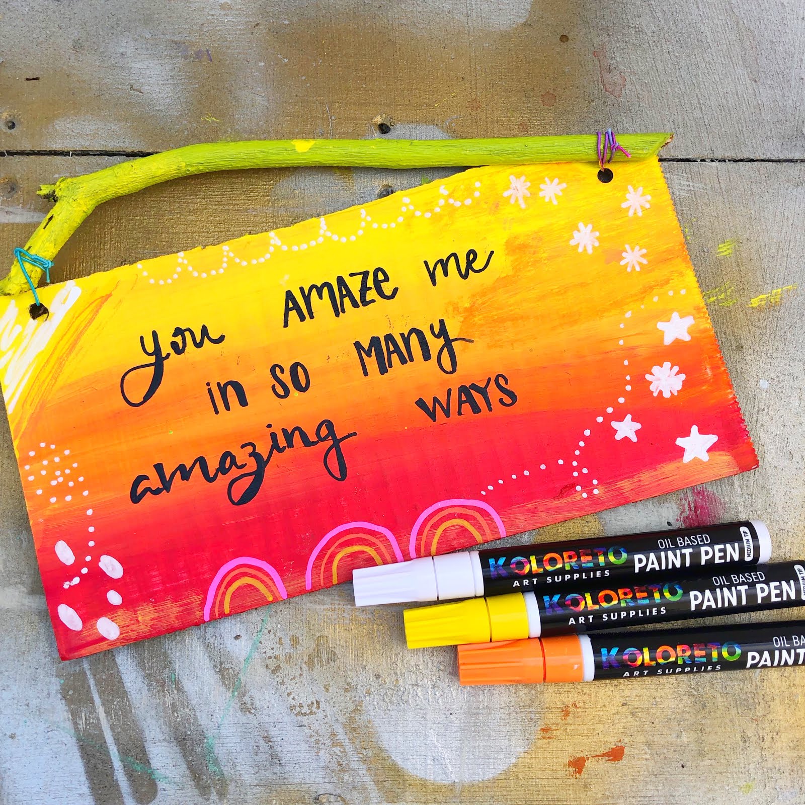 Up cycled Positive Sign