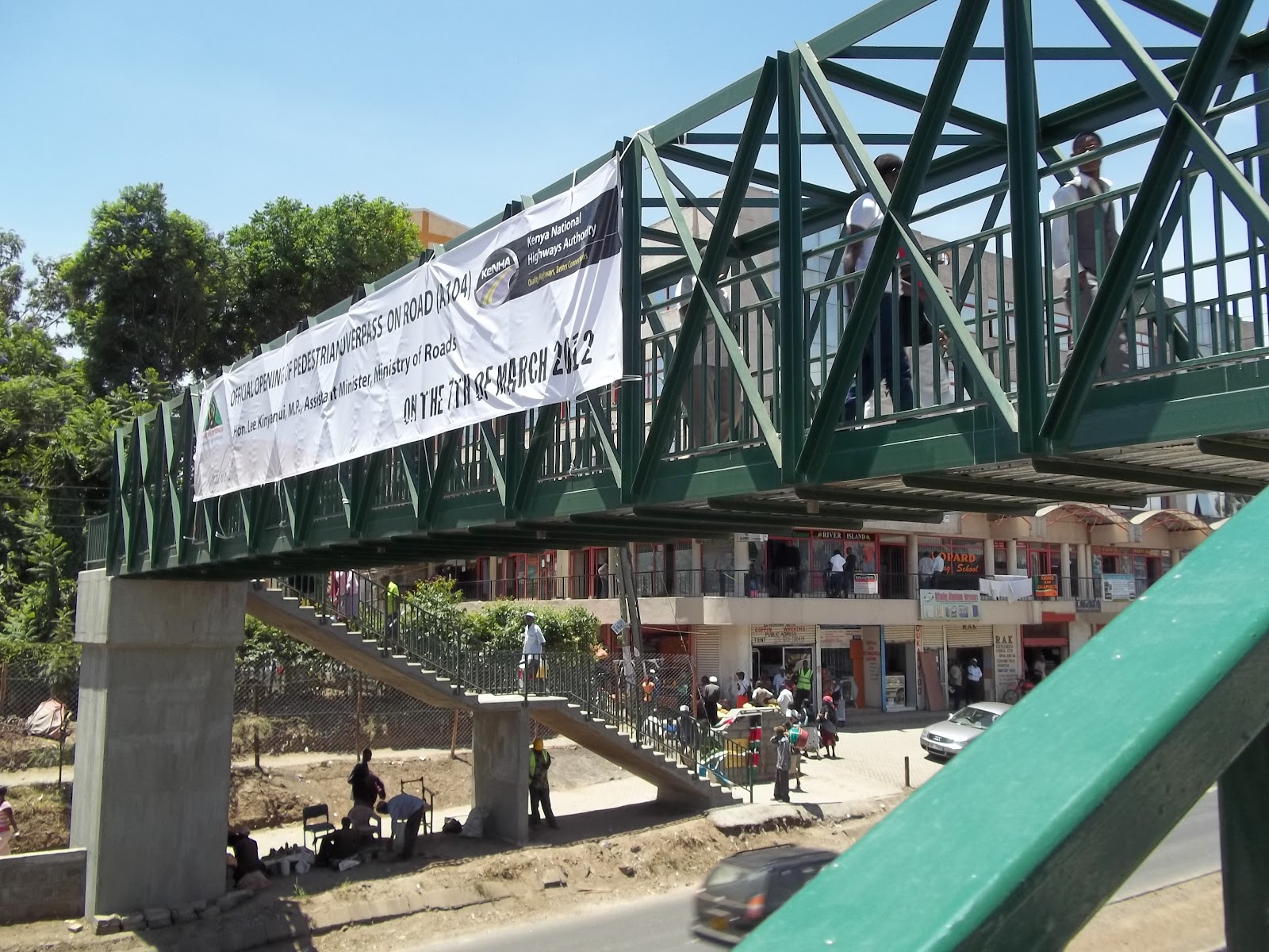 Kymgrapher.: Opening of the Pedestrian overpass connecting Nakuru town ...