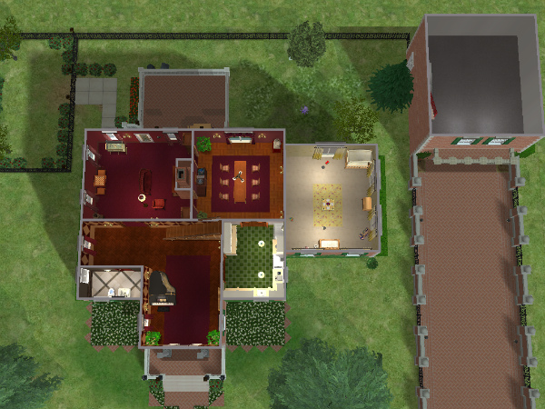 Twoflower's Sims 2 Lots: 165 Sim Lane makeover - The Goth Mansion