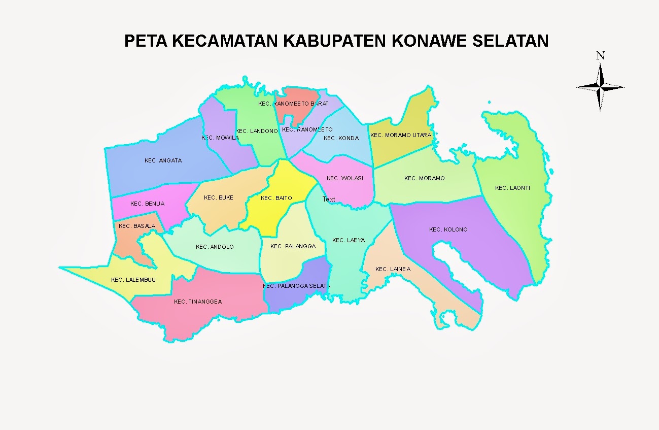 Cara Berbagi+Berbagi Cara: PETA KECAMATAN KABUPATEN KONAWE SELATAN ...