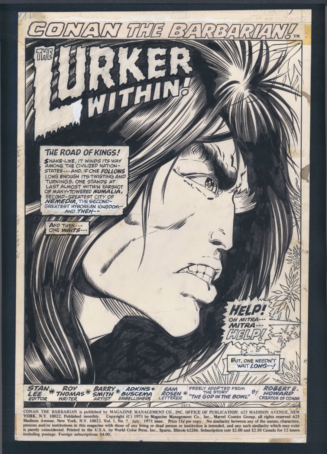 Cap'n's Comics: Conan #7 Splash by Barry Smith