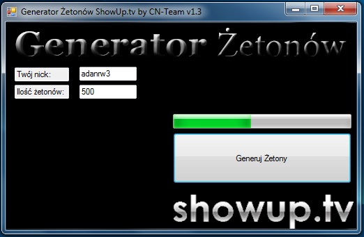 ShowUp.tv Darmowe Żetony