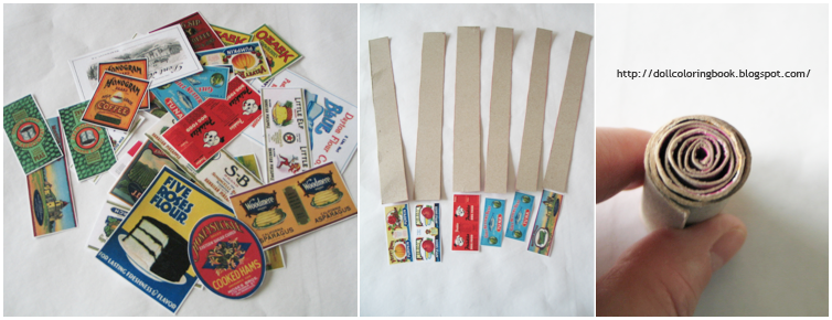 30 Vintage Labels for Crafting Doll Foods | The Doll Coloring Book