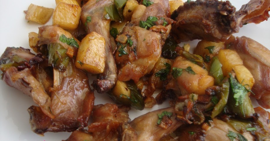 Las Cosillas Que Hago: Conejo tierno frito con pimientos y patatas