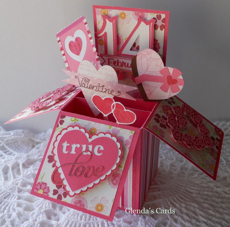 Glenda's Cards: Valentine - Pop-Up Box Card