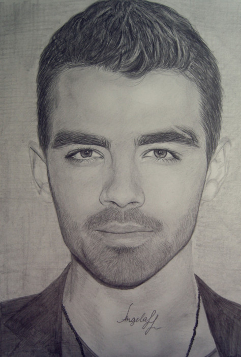 The Jonas Blog: Retrato a lapiz de Joe Jonas